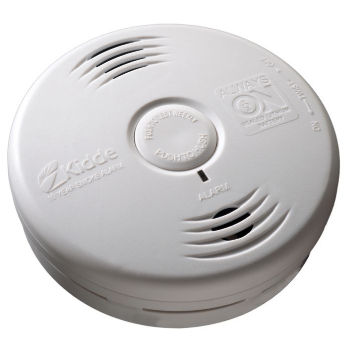 Worry-Free Bedroom 10-Year Sealed Lithium Battery Operated Smoke Alarm ...